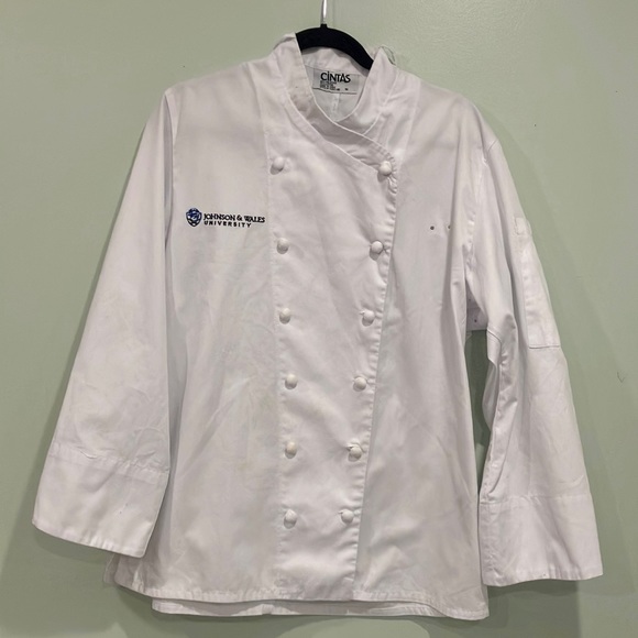Cintas | Shirts | Cintas Chef Coats White M With Johnson Wales ...